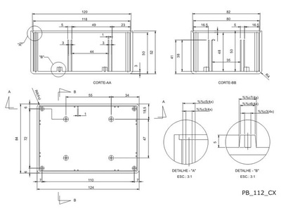 CAIXA PLASTICA PATOLA PB112 PRETA - ACM Eletrônica